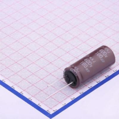 China Miniature Aluminum Electrolytic Capacitors NCC EKXJ401ELL181MM45S with Capacitance Range 6.8 to 680F for sale
