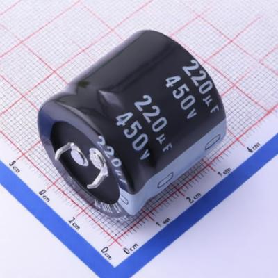 China Aluminum electrolytic capacitor snap in type rated 105C Nichicon LGN2W221MELB30 with 600V voltage rating for sale