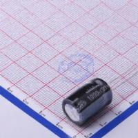 China Compact aluminum electrolytic capacitor Nichicon UVZ1V102MHD radial lead type with white marking on black PET sleeve for sale