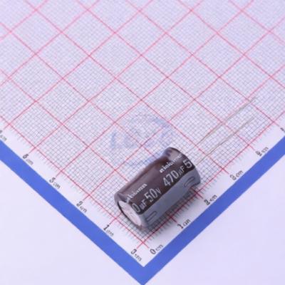 China Radial lead type miniature aluminum electrolytic capacitor Nichicon UPW1H471MHD low impedance and RoHS compliant for sale