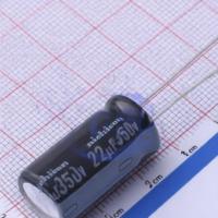 China Compact miniature aluminum electrolytic capacitor Nichicon UVR2V220MHD radial lead RoHS compliant for sale
