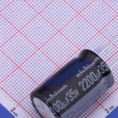 China Durable Aluminum Electrolytic Capacitors Nichicon UVZ1V222MHD Radial Lead with Temperature Range 55 to 105C for sale