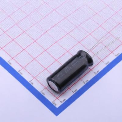 China Miniature Sized Aluminum Electrolytic Capacitors Nichicon UHW1V182MHD with White Letter Marking on Black Sleeve for sale