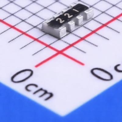 China thick film array chip resistors RALEC RTA03-4D221JTP with 1 watt power rating and 50 volts max voltage for sale