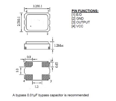 China Temperature Compensated Crystal Oscillator Raltron RTXE-104EF133-C-26.000-TR 26 MHz 3.3 VDC 5.5 mA Current for sale