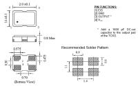 China 32 MHz Temperature Compensated Crystal Oscillator Raltron RTXE-2016ED333-C-32.000-TR with 3.3 Volt Supply for sale