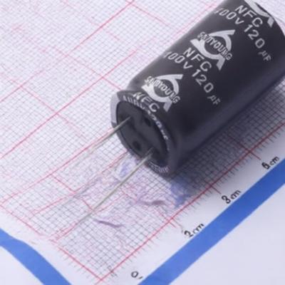 China Miniature Aluminum Electrolytic Capacitors SAMYOUNG NFC400V120M18*31.5 LO for Power Supply Circuits for sale