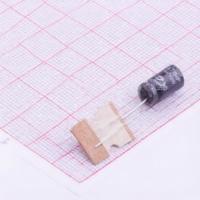 China Aluminum electrolytic capacitors miniature size with capacitance tolerance codes K M V Q T featuring SAMWHA RD1A477M6L011PC for sale