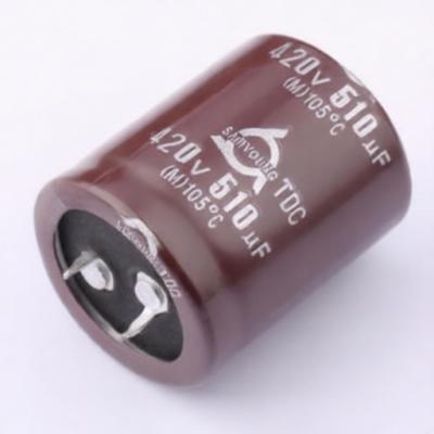 China Large Sized Aluminum Electrolytic Capacitors SAMYOUNG TDC420V510M30 35V with 105 Degree Celsius Temperature Rating for sale