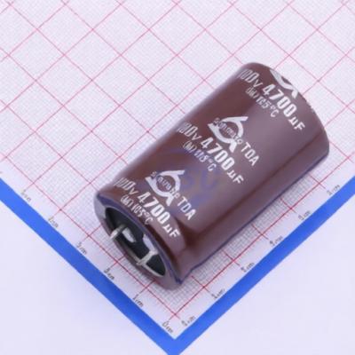 China Durable SAMYOUNG TDA 100V4700 30*50 Electrolytic Capacitors with Brown Sleeve and Silver Ink Marking for sale