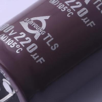 China SAMYOUNG TLS500V220M30 40 V capacitor designed for electronic circuits requiring stable capacitance for sale