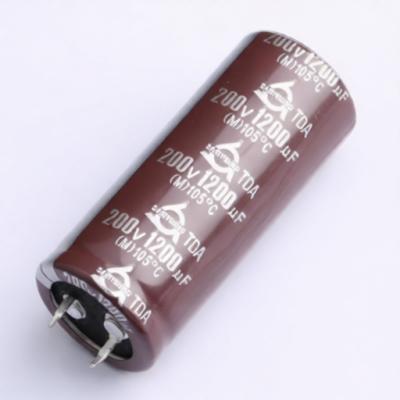 China Durable SAMYOUNG TDA200V1200M25.4*60 V Aluminum Electrolytic Capacitors Designed for Inverter and SMPS for sale