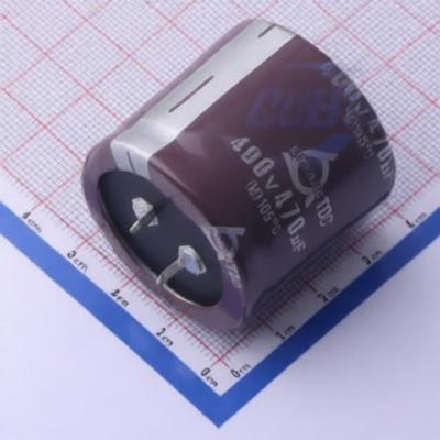 China Durable Large Sized Aluminum Electrolytic Capacitors SAMYOUNG TDC400V470M35*35 V Rated 105 Celsius for Industrial for sale