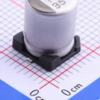 China SAMYOUNG BXJ 35V100 8x10 vertical SMD capacitor offering operation from minus 55 to plus 105 degrees for sale
