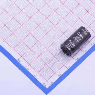 China Miniature Aluminum Electrolytic Capacitors SAMYOUNG NXA63V470M12.5*25 LO With Low Impedance for IP Boards for sale