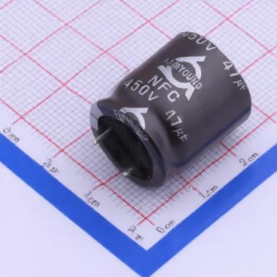 China Miniature Aluminum Electrolytic Capacitors SAMYOUNG NFC450V47M18*20 3.5CC with Long Life Performance for sale