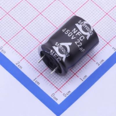 China SAMYOUNG NFC450V22M16 20 3.5CC Miniature Aluminum Electrolytic Capacitors Designed for SMPS and IP Board for sale