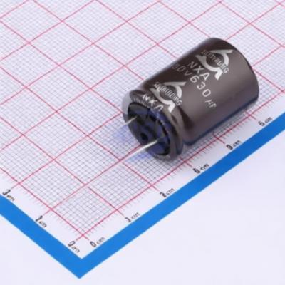 China Miniature Aluminum Electrolytic Capacitors Featuring SAMYOUNG NXA100V630M18*25 LO for Long Life and Low Impedance for sale
