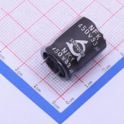 China Miniature Electrolytic Capacitors SAMYOUNG NFK450V33M16*20 3.5CC Aluminum Type for Power Supply Designs for sale