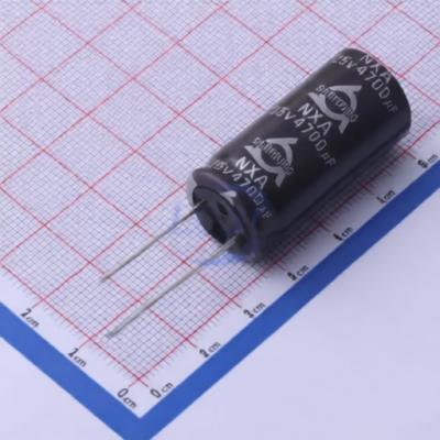 China Long Life Miniature Aluminum Electrolytic Capacitors Rated Voltage 6.3 to 100 Volts SAMYOUNG NXA25V4700M16*35.5 LO for sale