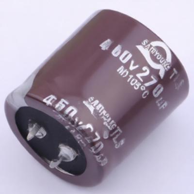 China Durable Aluminum Electrolytic Capacitors SAMYOUNG TLS450V270M30*30 V Suitable for Harsh Environments for sale
