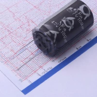 China Miniature Aluminum Electrolytic Capacitors SAMYOUNG NFA450V100M18*31.5 LO RoHS Compliant and Halogen Free Options for sale