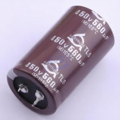 China Power Capacitors SAMYOUNG TLS450V560M30*50 V Aluminum Electrolytic with 3000 Hour Load Life at 105 Celsius for sale