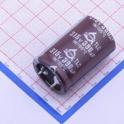 China Long life SAMYOUNG TLC315V390M25.4*40 capacitor rated 315 volts and 390 microfarads for electronics for sale