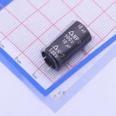 China Miniature aluminum electrolytic capacitors for SMPS IP boards adaptors SAMYOUNG NFC500V10M12.5*20 3.5CC RoHS compliant halogen free for sale