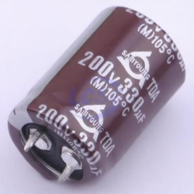 China Space Saving Aluminum Electrolytic Capacitors SAMYOUNG TDA200V330M22 30 V for Industrial Electronics for sale