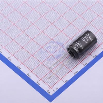 China Long life miniature aluminum electrolytic capacitors SAMYOUNG NXA80V220M12.5*20 LO with rated voltage range 6.3 to 100 VDC for sale