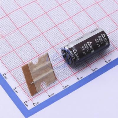 China Miniature aluminum electrolytic capacitors SAMYOUNG NFR400V33M12.5*25 5.0TP long life halogen free for sale