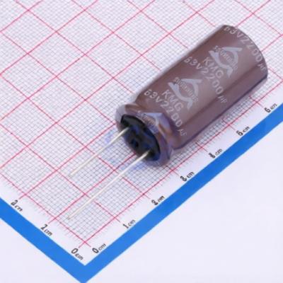 China miniature aluminum electrolytic capacitor SAMYOUNG KMG63V2200M18 35.5 LO with low dissipation factor for sale