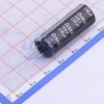 China SAMYOUNG NXA100V330M12535 LO Miniature Aluminum Electrolytic Capacitor with Dark Brown Sleeve Finish for sale