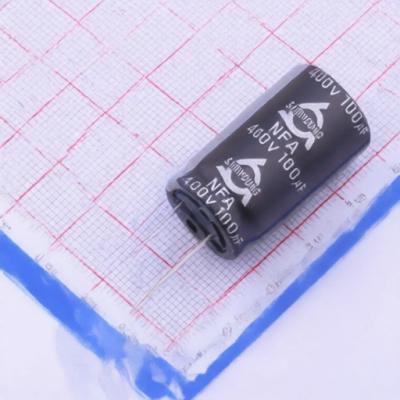 China SAMYOUNG NFA400V100M18*31.5 LO aluminum electrolytic capacitor with load life tested at 105 degrees Celsius for sale