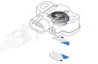 China Rotary Potentiometer Sensor Sensata 9856R5KL2.0 Featuring Sealed Connector and Durable Construction for sale