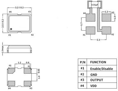 China Temperature Compensated Crystal Oscillator SJK 8W25000P33YFA 3.3V Supply Voltage SMD Package for sale