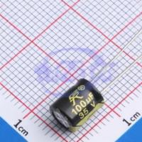 China Radial Aluminum Electrolytic Capacitors SM1V101M6L07CBH1B0LC 100 Microfarad Capacitance 35 Volt Voltage for sale