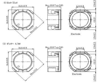 China SMD Power Inductor Sumida CDRH169RBNP-151MC with Ferrite Drum Core and Magnetic Shielding Technology for sale