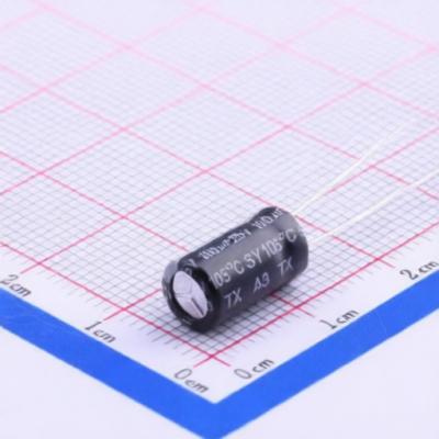 China Long Life Low Impedance Aluminum Electrolytic Capacitors TEAPO KSY107M025S1A5E11K for Switching Regulators for sale