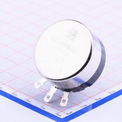 China Panel Mount Carbon Film Potentiometer TOCOS RV30YN20S-B504 30mm Size JIS Compliant Variable Resistor for sale