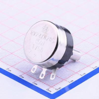China Carbon Film Potentiometer TOCOS RV24YN20S-B501 with Robust Construction and Nominal Resistance of 10K for sale
