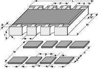 China High Density Circuit Thick Film Resistor Array VISHAY CRA06S0431K30JTA with 4 or 8 Terminal Packages for sale
