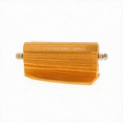 China VO RX24 250W 200 Ohm Plus Minus 5 Percent Gold Yellow Plated Aluminum Shell Resistor for Industrial for sale