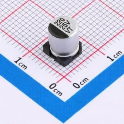 China Aluminum Electrolytic Capacitors VT Vertical Technology VT1E221M-CRE77 for Electronic Applications for sale