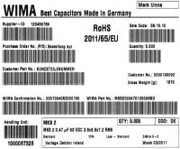 China Polypropylene capacitors WIMA FKP1Y016806D00KJ00 designed for pulse applications in electronic ballasts for sale