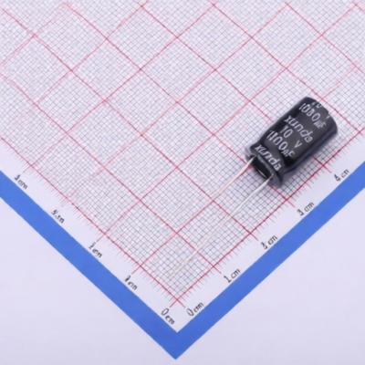 China 16 volts 680 microfarads aluminum electrolytic capacitor Xunda TM1081AMF162RB with single lead wire output for sale