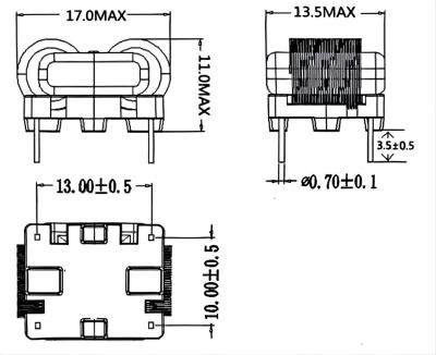 China electrical component YOUCHI HWSQ-1212CH-20mH common mode choke with 20mH inductance and low resistance for sale