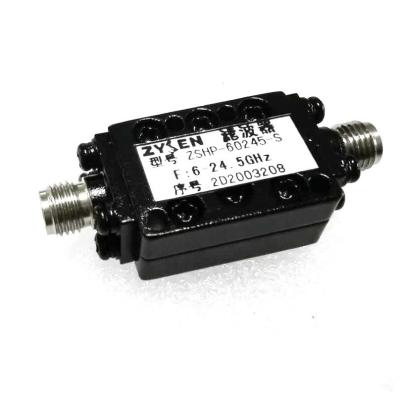 China N Connector 60dB rejection RF Filters 6 to 24GHz Digital High Pass Filter for sale