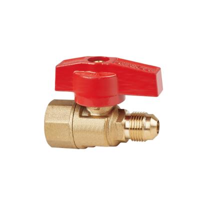 China yuhuan brass angle valve with red  plastic handle for sale